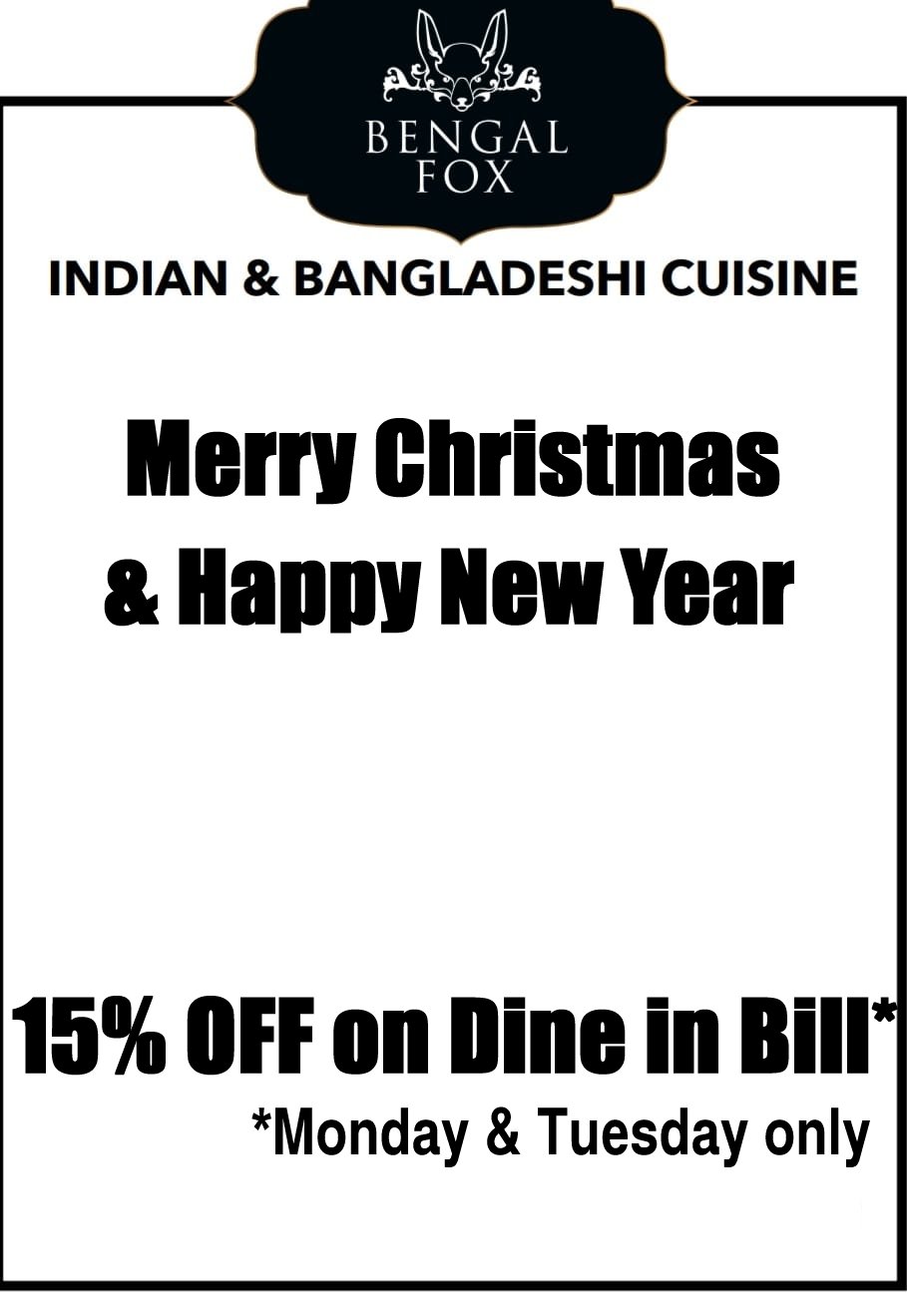 Bengal Fox Indian Restaurant, Burwell - ORDER ONLINE [OWN SITE]